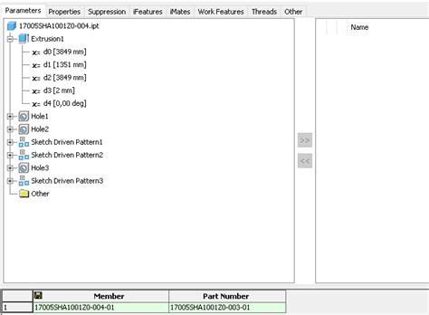 Making Member Part Equal Part Number Autodesk Community