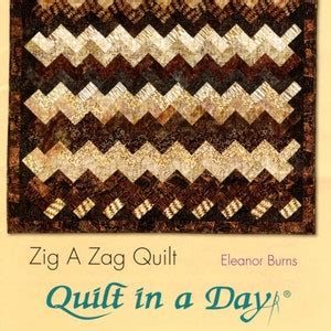 Zig A Zag Quilt Table Runner Pattern By Eleanor Burns Of Quilt In A Day Etsy
