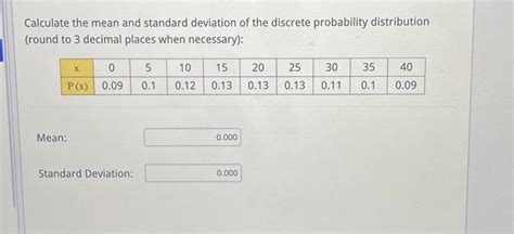 Solved Rncalculate The Mean And Standard Deviation Of The