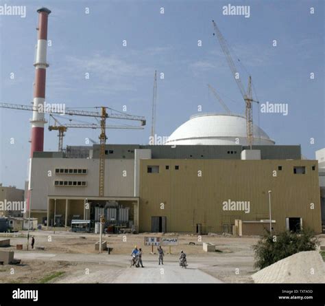 Work Is Peformed At The Main Reactor Building Of Bushehr Nuclear Power