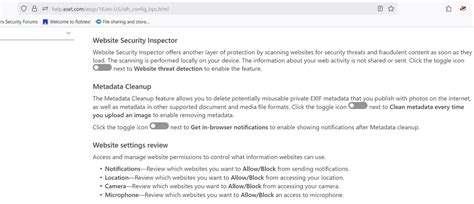 Browser Privacy And Security Features Clarification Needed Eset Internet Security And Eset Smart