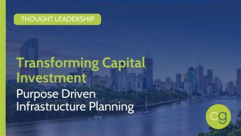 Thought Leadership Purpose Driven Infrastructure Planning