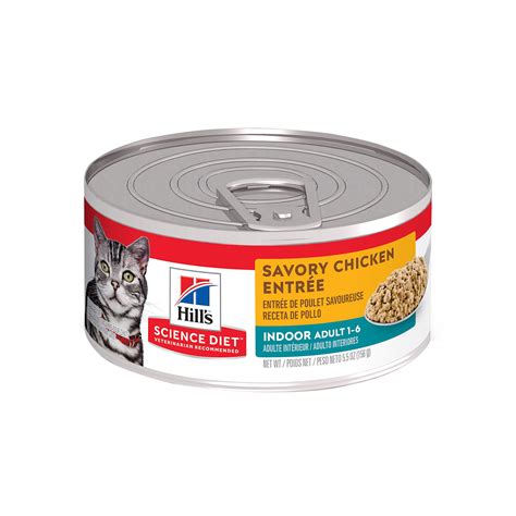 Buy Hills Science Diet Adult Indoor Savory Chicken Entrée Canned Wet Cat Food 156 Gm Online