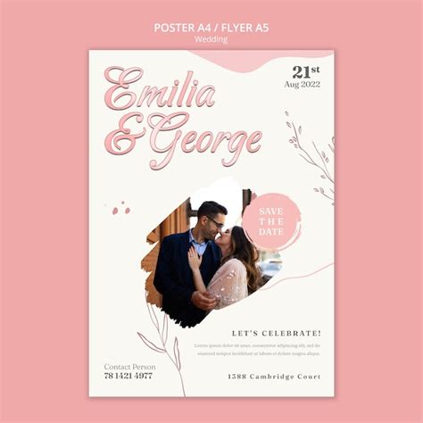 웨딩 포스터 템플릿 디자인 무료 Psd 파일