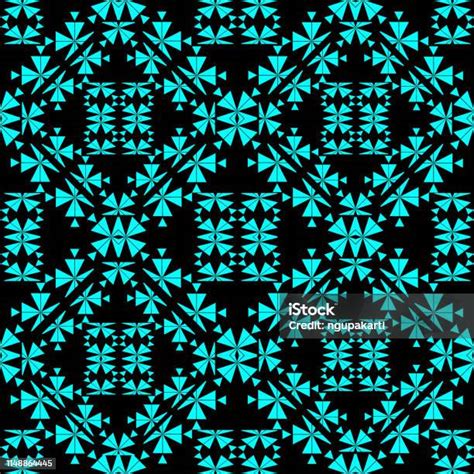 푸른 색 벡터 만화경 패턴입니다 패션 인쇄 및 섬유 포장에 대 한 추상적인 기하학적 배경입니다 또한 벽지에 대 한 좋은 0명에 대한 스톡 벡터 아트 및 기타 이미지 Istock