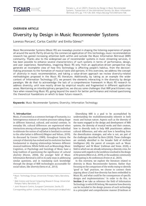 Pdf Diversity By Design In Music Recommender Systems