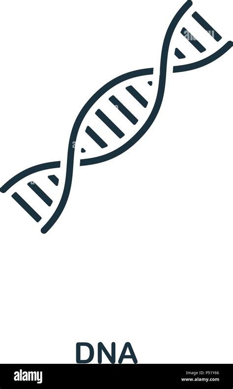 Dna Icon Line Style Icon Design Ui Illustration Of Dna Icon Pictogram Isolated On White