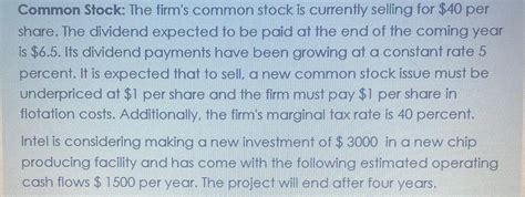 Solved The Net Present Value Of The Project Is Chegg