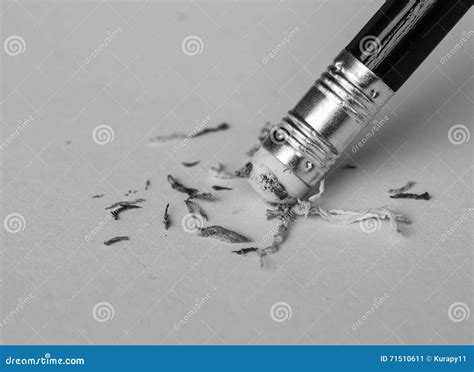 Pencil Eraser Removing A Written Mistake On A Piece Of Paper Stock Image Image Of Mistake