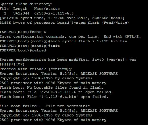 Cisco Access Server Stuck In Boot Won T Save Config Changes By Steve Flanigan