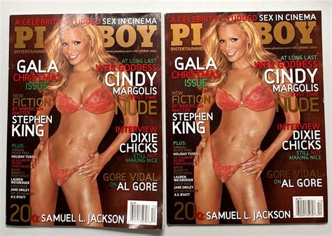 Playboy Magazine Cindy Margolis Gala Christmas Issue December 2006 2