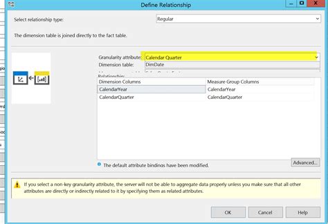 Sql Server Ssas Date Dimension Relationship In Data Source View Database Administrators
