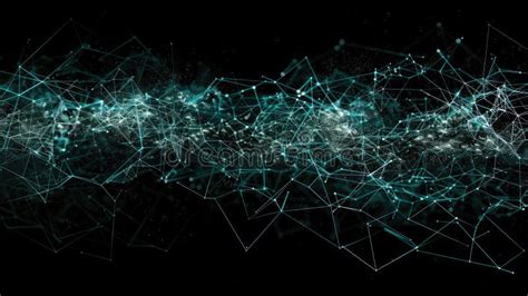 Abstract Artwork Of Green And White Network Of Interconnected Points Aig53f Stock Image