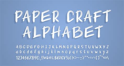 백서 알파벳입니다 3d 글꼴을 비행 현실적인 종이 컷 스타일 필기 글자 서체 대문자 소문자 숫자 벡터 일러스트레이션 3차원 형태에 대한 스톡 벡터 아트 및 기타 이미지