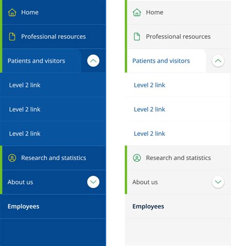 Vertical Navigation Queensland Government Design System