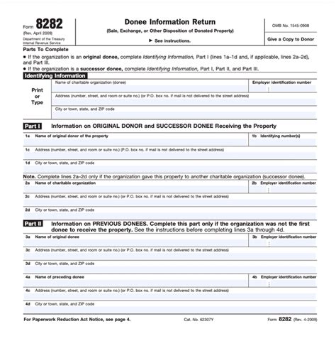 Fillable Form 8282 Printable Forms Free Online