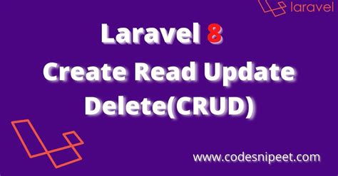 Laravel 8 Crud Tutorial Using Mysql Databse