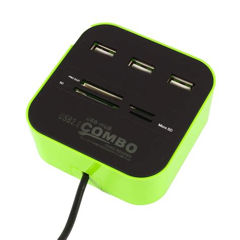Unique Bargains Memory Card Reader Port Powered USB External Hub Combo Adapter Walmart Com