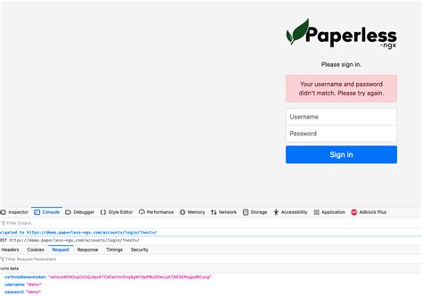 [bug] demo password doesn t work · issue 1593 · paperless ngx