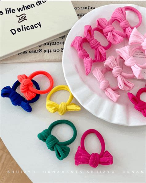 🌈11이벤트🌈리본 머리끈 세트 고무줄 곱창 스크런치 헤어슈슈 블랙 검정 컬러 칼라 짱짱한 키치한 키치 체육대회 페스티벌 축제 악세사리 에이블리