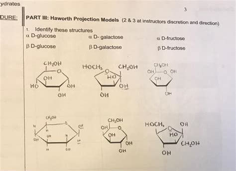 Solved Part Iii Haworth Projection Models 2 And 3 At In