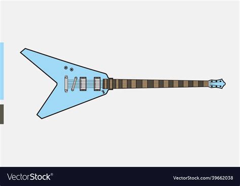 Guitar Electric Music Instrument Flying V Vector Image