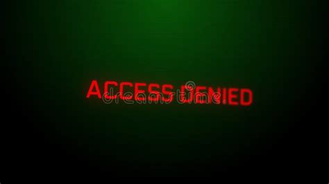 Access Denied Codes Identifying Security System On Screen Loop Animation Stock Video Video Of
