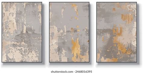Set Three Vector Mural Abstract Illustrations Stock Vector Royalty