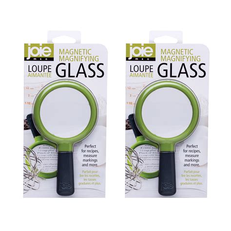 Joie Magnetic Magnifying Glass Assorted Colors Set Of 2