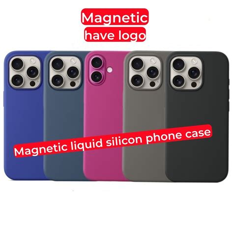 ซิลิโคนเหลวแม่เหล็กสําหรับ iphone 16 15 14 13 12 pro pro max plus mini เคสโทรศัพท์คุณภาพสูง