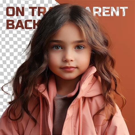 오스트레일리아 원주민 소녀 멜랑콜릭 유치원 학생이 게임 개발자 의상을 입고 어깨 위를 바라보며 포즈를 취합니다 프리미엄 Psd 파일