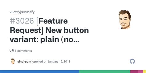 Feature Request New Button Variant Plain No Background Hover · Issue 3026 · Vuetifyjs