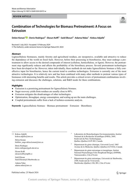 Combination Of Technologies For Biomass Pretreatment A Focus On