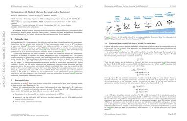 Optimization With Trained Machine Learning Models Embedded Papers