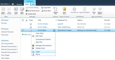 Registering Copymove With Custom Lists