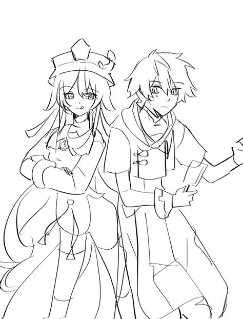 Hu tao x Chongyun sketch 그림 커플