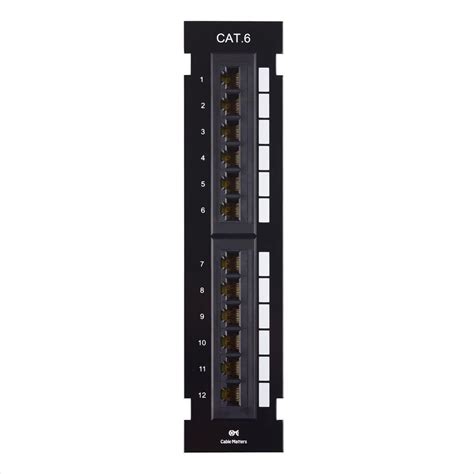 Ul Listed 12 Port Cat6 Vertical Mini Patch Panel With 89d Bracket