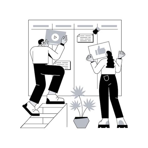 Premium Vector Kanban Board Abstract Concept Vector Illustration