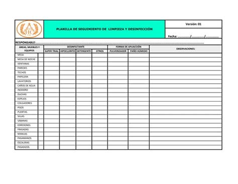BitÁcora De Limpieza And DesinfecciÓn BaÑos Pdf