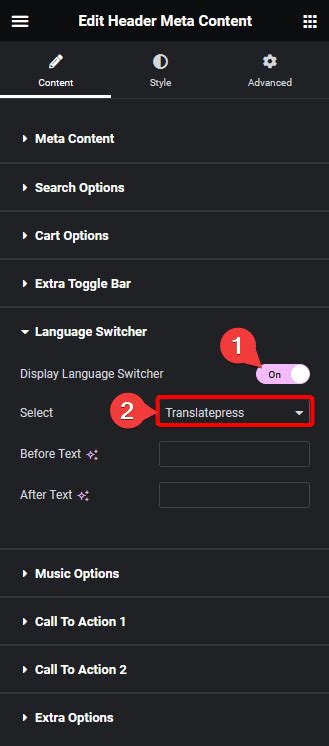 How To Add Elementor Language Switcher With Translatepress In Header