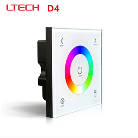 LTECH D4 Touch Led RGBW Controller DC12 24V 4A 3CH Output Glass Touchable Wall Mount RGBW Led