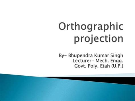 Engineering Graphicsorthographic Projection Pptx 3 D Graphics Computer Software And