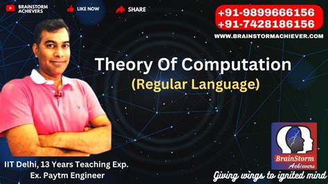 Theory Of Computation Regular Language Youtube