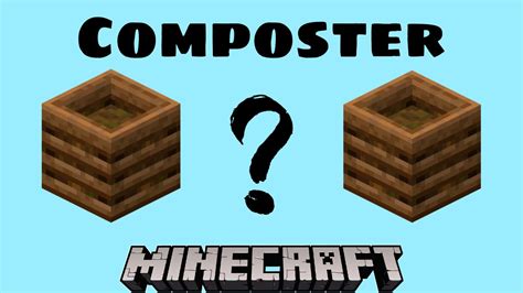 How To Make Composter In Minecraft Minecraft Tutorial YouTube
