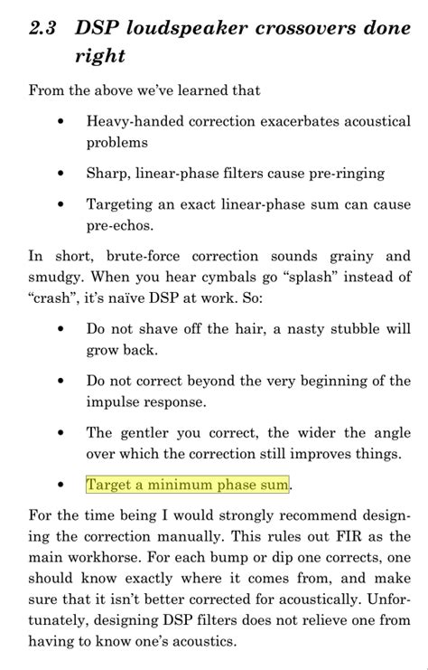 Minimum Phase Vs Linear Phase Page 16 Audio Science Review Asr Forum