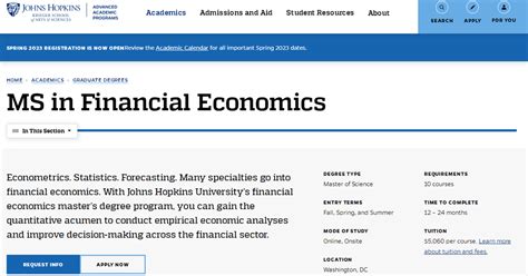23fall Jhu竟然新增了金融经济学硕士项目！ 知乎