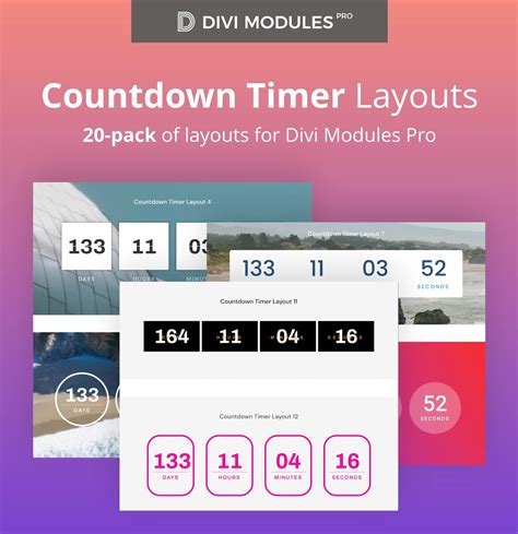 Divi Countdown Timer Module Layout Pack Divi Life