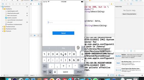 Post Data From Xcode To Server Using Swift 30 Ep2 Youtube