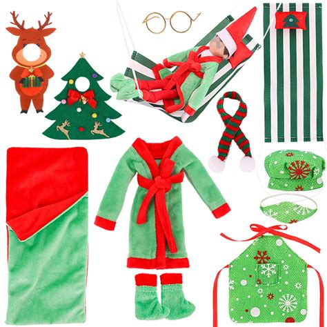바비 인형 옷 선반 엘프 액세서리 크리스마스 선물 어린이 소녀 장난감 무료 배송 11 개세트 Aliexpress