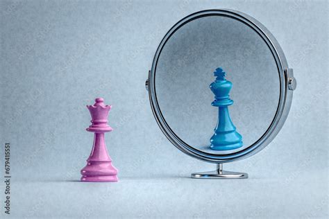 Conceptual Image To Represent Sexual Identity And Gender Transitioning A Pink Chess Queen
